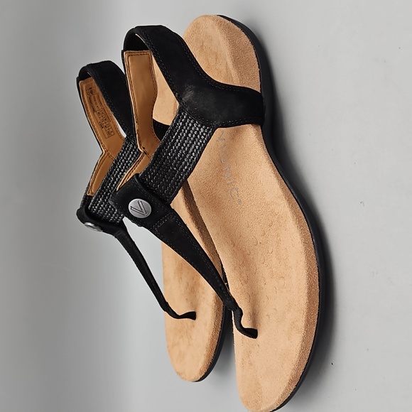 Vionic | Shoes | Vionic Brea Toe Post Slingback Sandal Black Women 8 ...